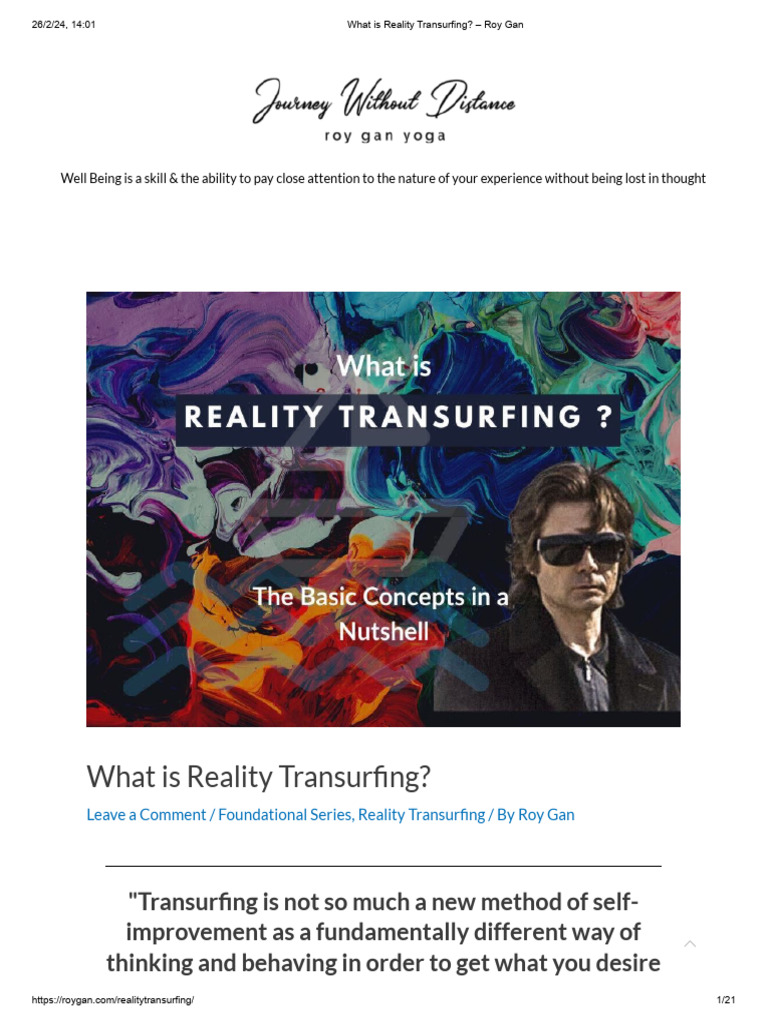 Reality Transurfing | PDF | Reality | Intention
