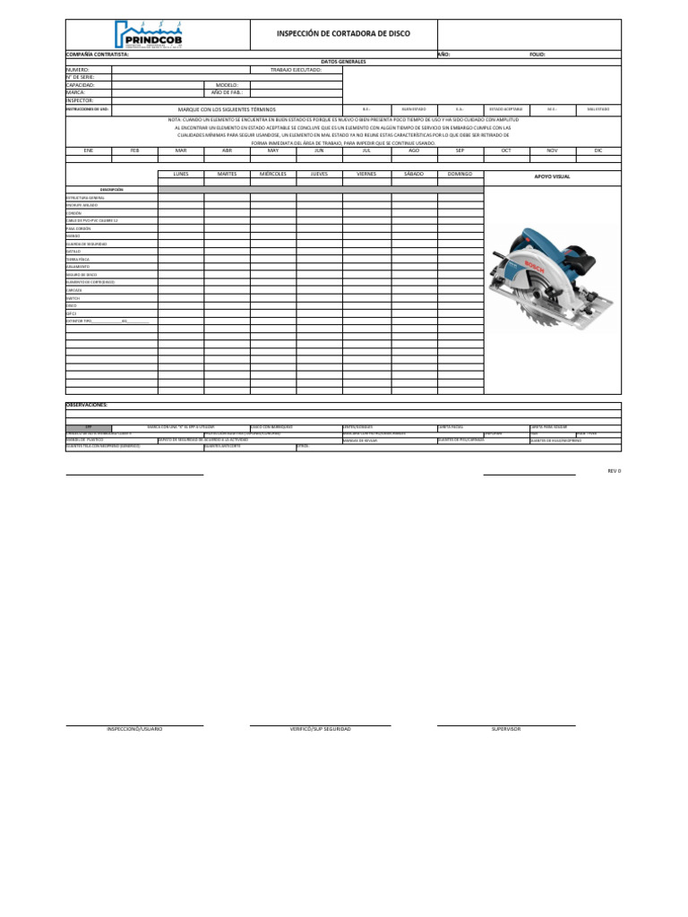 Checklist p Imprimir | PDF | Bienes manufacturados | Materiales