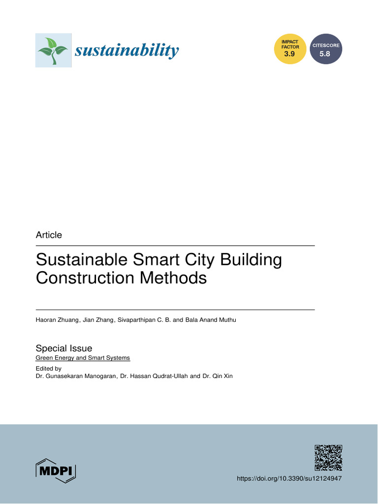 Sustainable Smart City Building Construction Methods Pdf Building
