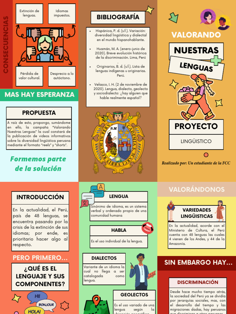 Tríptico Sobre La Diversidad Lingüistica | PDF | Dialecto | Perú