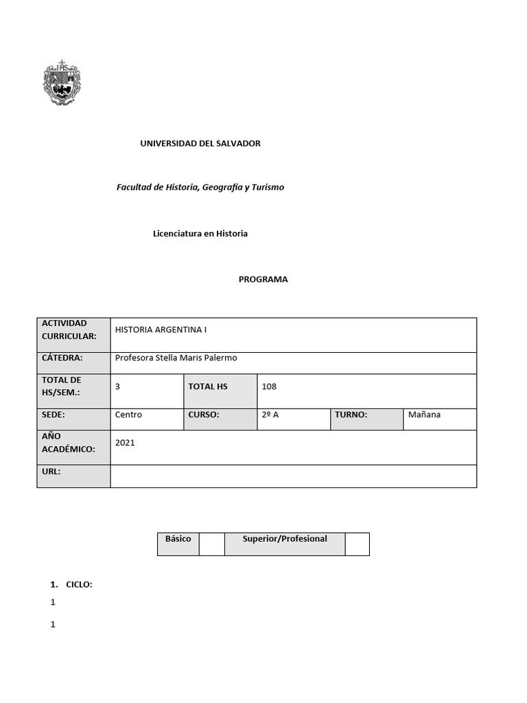 Programa 2021 | Descargar gratis PDF | Argentina