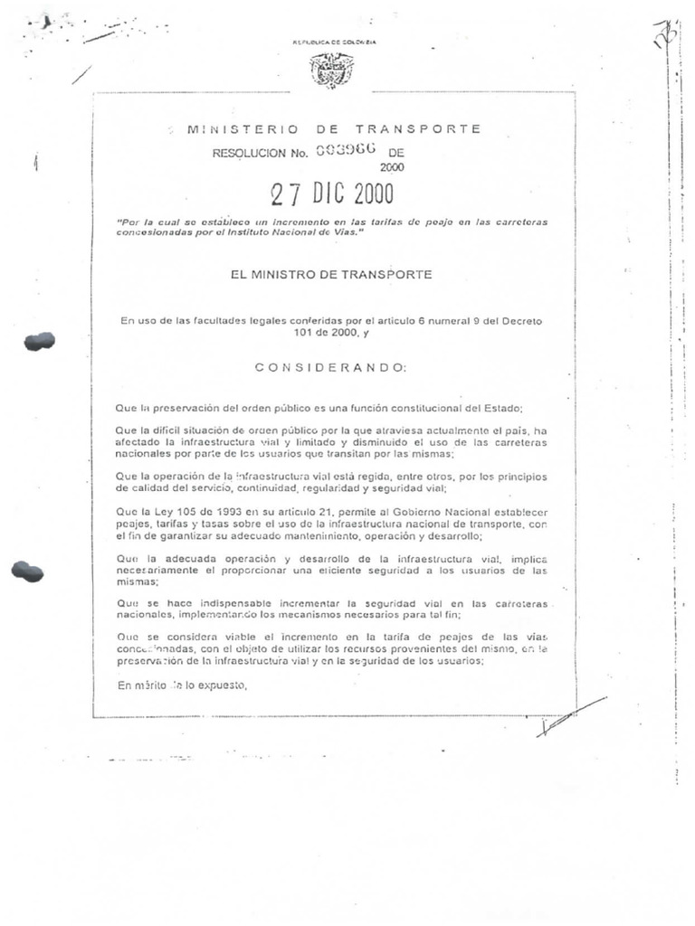 1.resolucion 3966-2000 - Fosevi | PDF