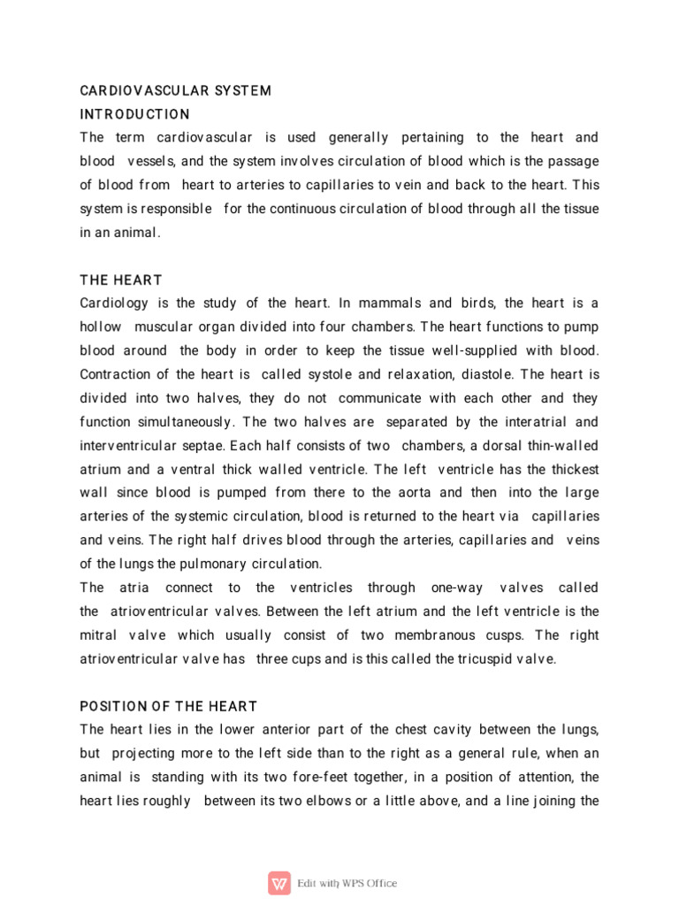 ANP201 CARDIOVASCULAR SYSTEM | PDF