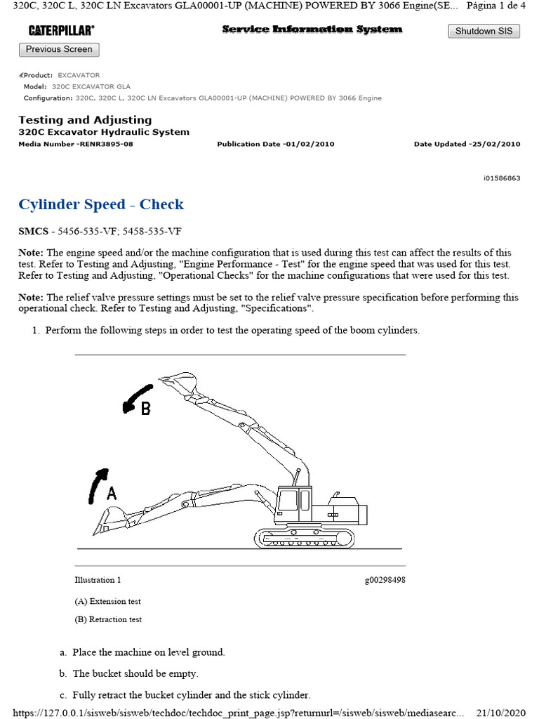 320c-Cylinder Speed - Check | PDF | Mechanical Engineering