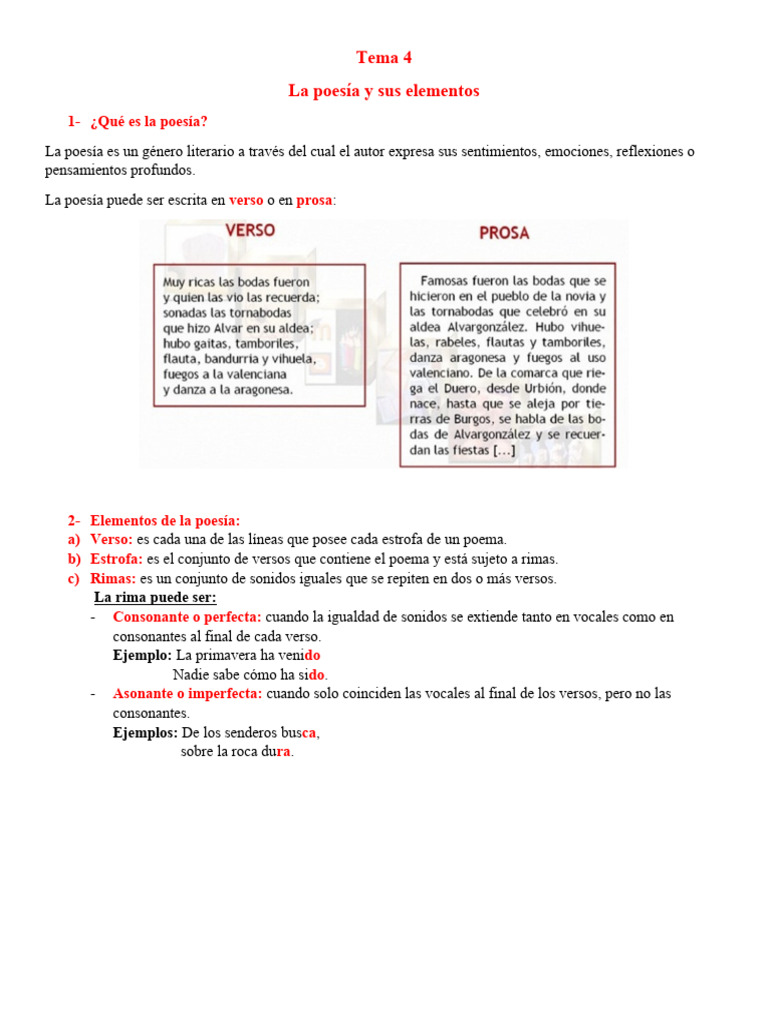 Elementos Esenciales de la Poesía | PDF