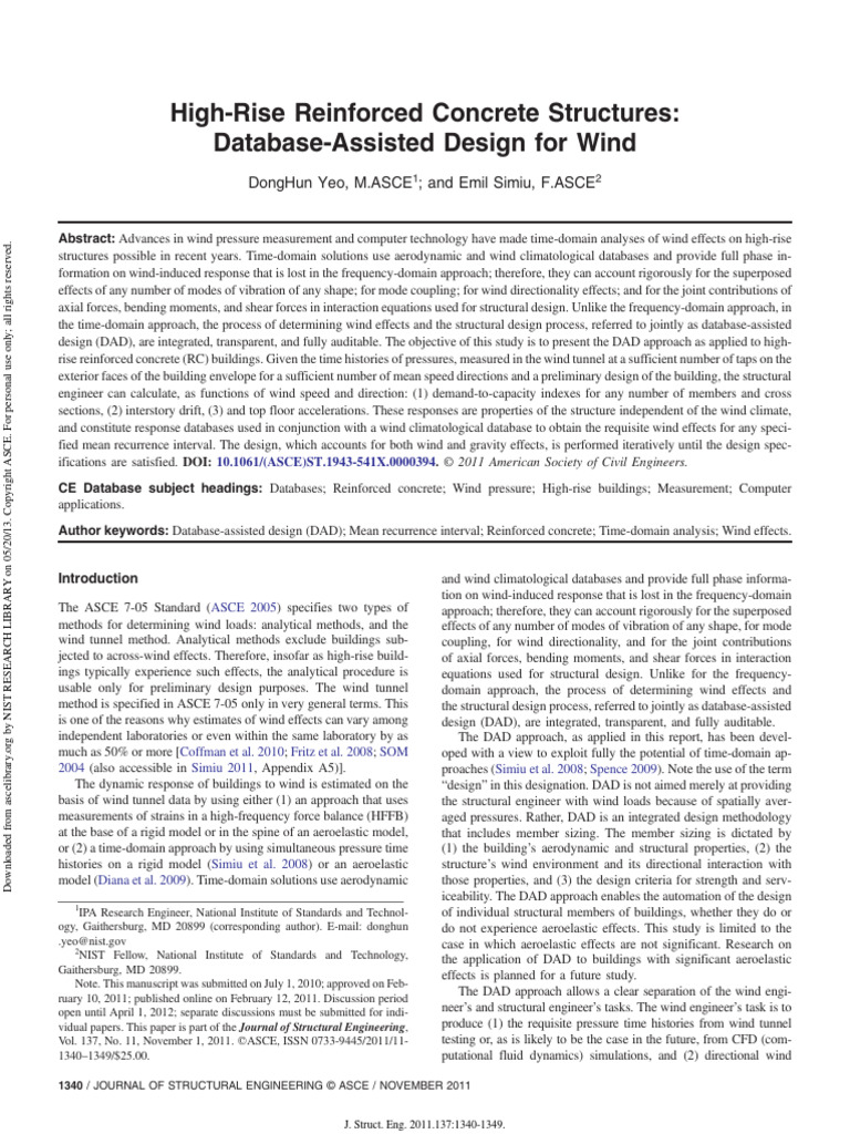 High_Rise_Reinforced_Concrete_Structures | PDF | Force | Wind Tunnel