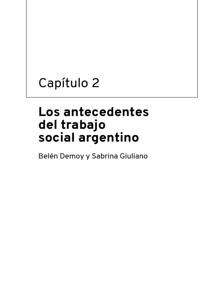 Demoy y Giuliano. Antecedentes Del TS | PDF | Trabajo Social | Anarquismo