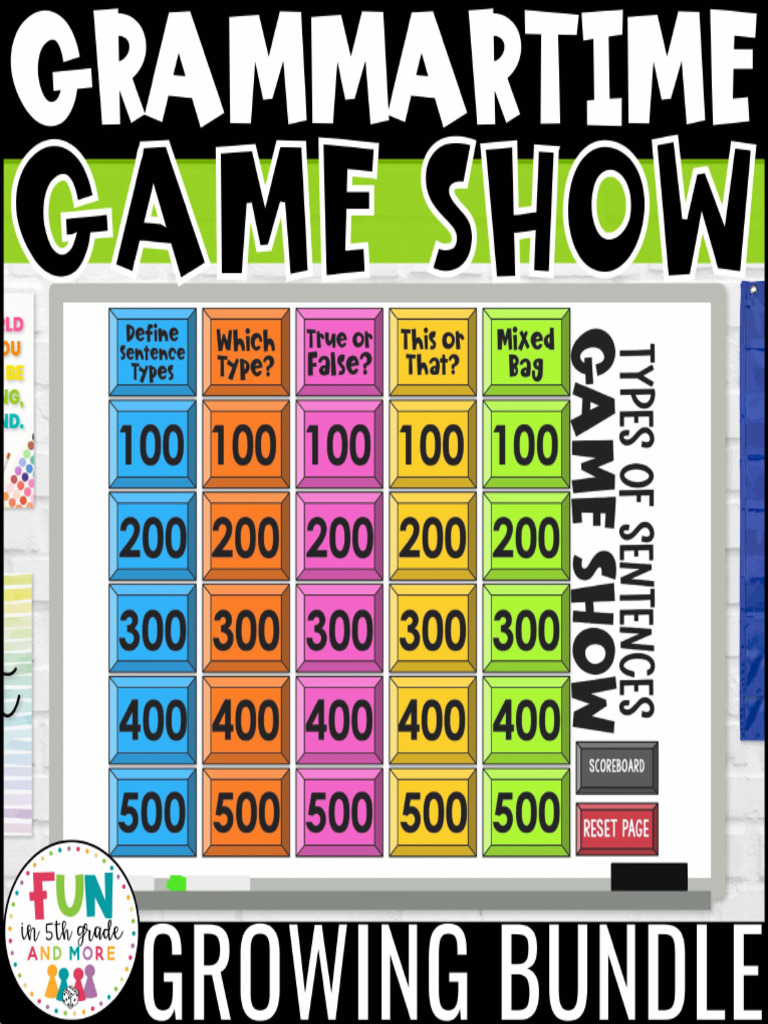 Grammar All Access Game Show Bundle PREVIEW | PDF