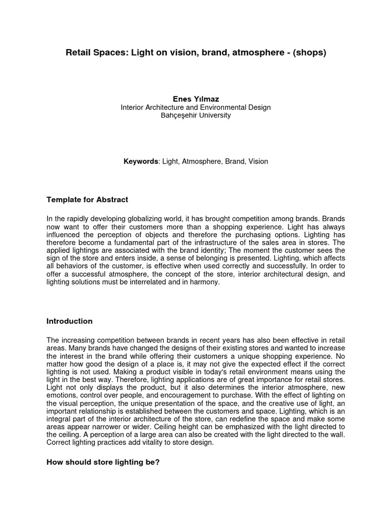 Retail Spaces: Light On Vision, Brand, Atmosphere - (Shops) | PDF ...