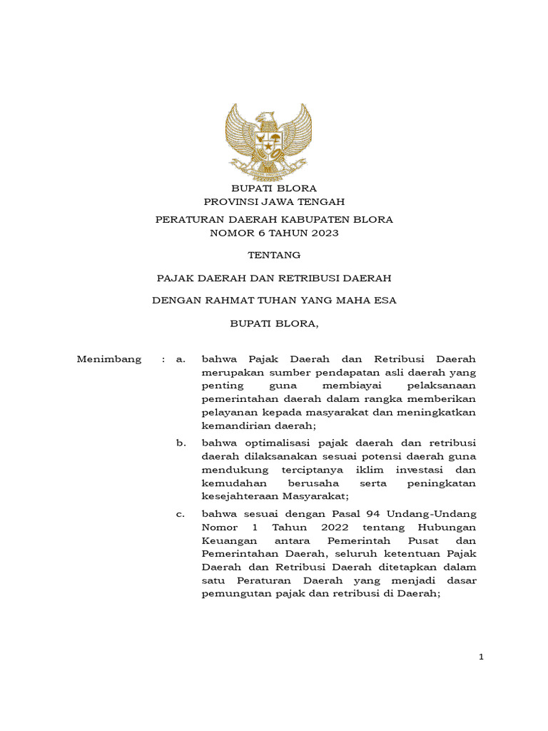 Perda 6 2023 PDRD | PDF