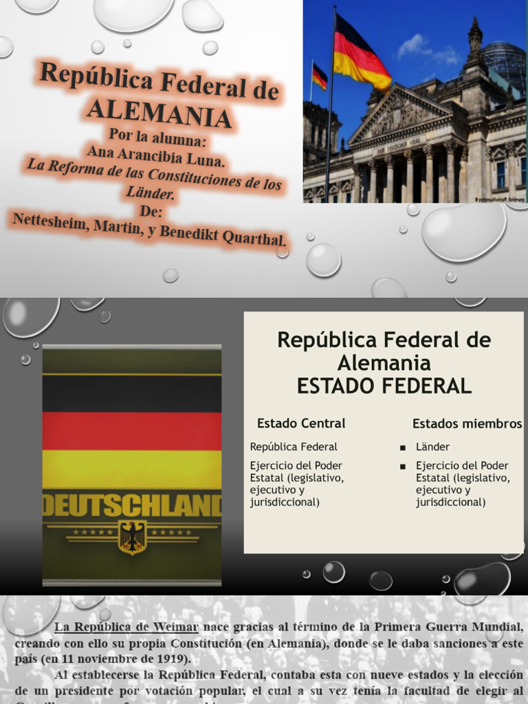 Alemania - La Reforma, Constituciones de Los Länder. Ana Arancibia Luna ...