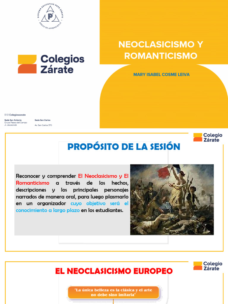 Neoclasicismo y El Romanticismo | PDF | Fábula | Johann Wolfgang von Goethe