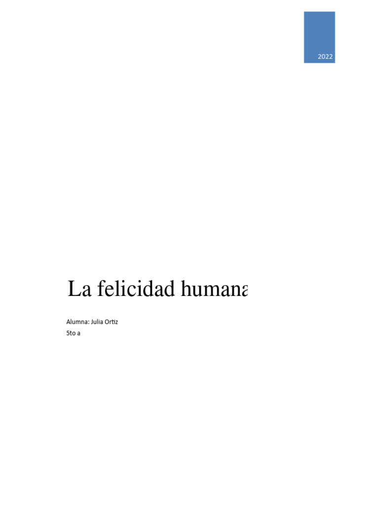 La Felicidad Humana Fina | PDF | Felicidad | Amor