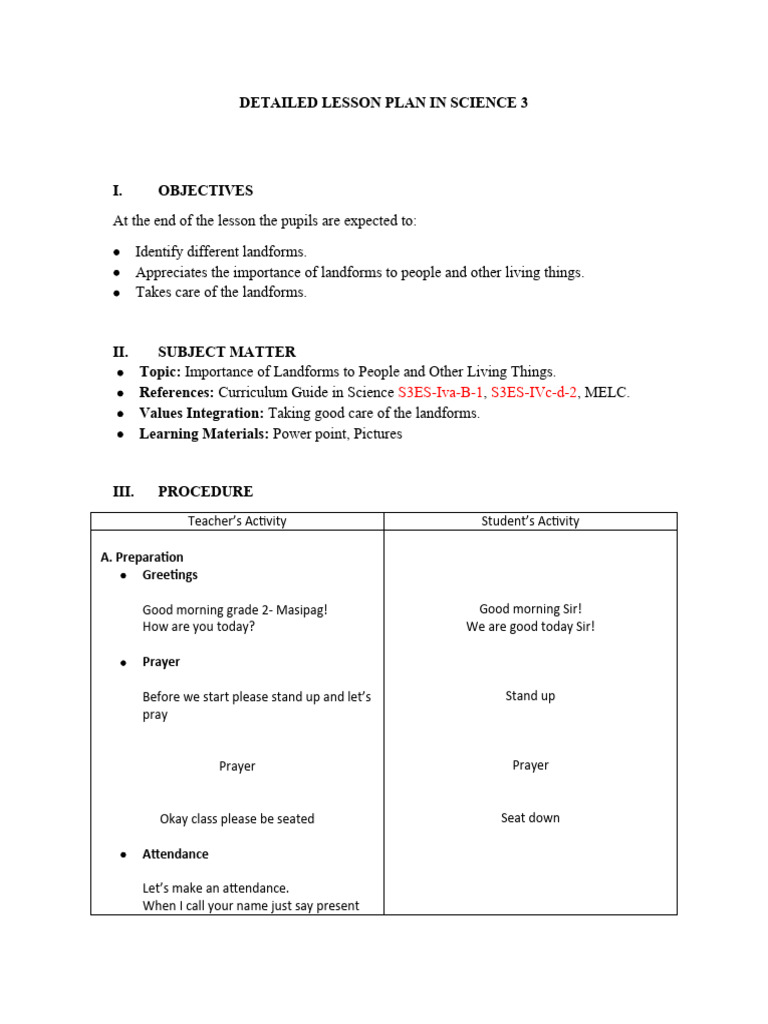 Detailed Lesson Plan in Science 3 | PDF | Volcano | Lesson Plan
