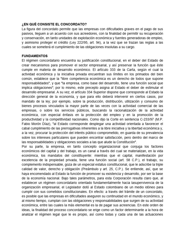 ¿EN QUÉ CONSISTE EL CONCORDATO | PDF | Business | Estado (política)