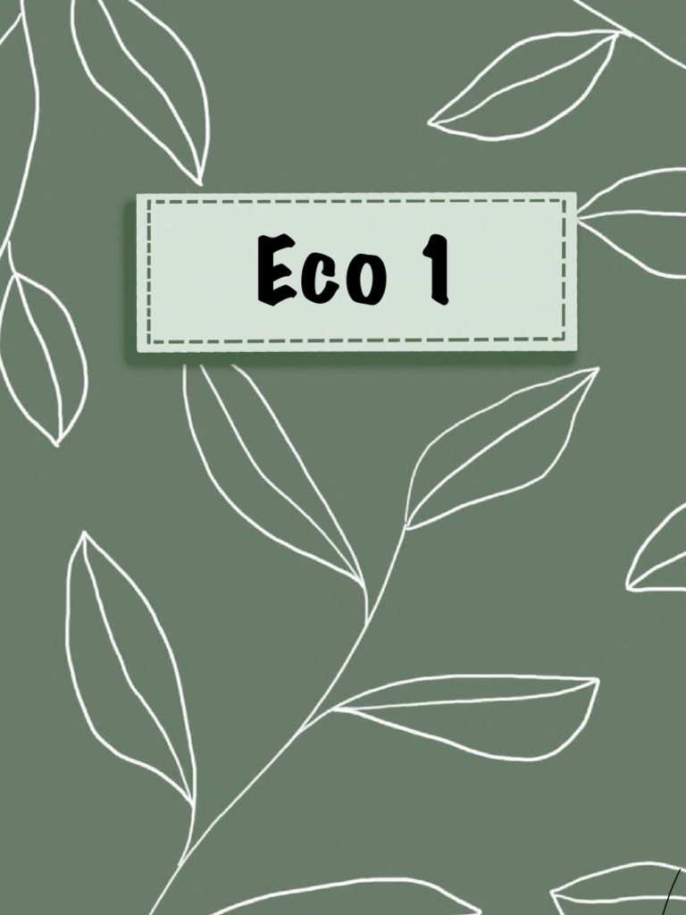 Eco 1 | PDF | Mercado (economía) | Ciencias económicas