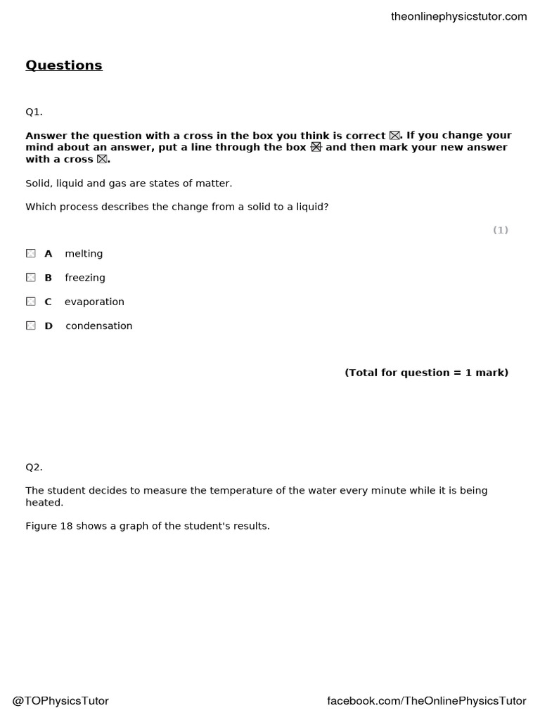 Latent and Specific Heat - QP | PDF | Heat | Water