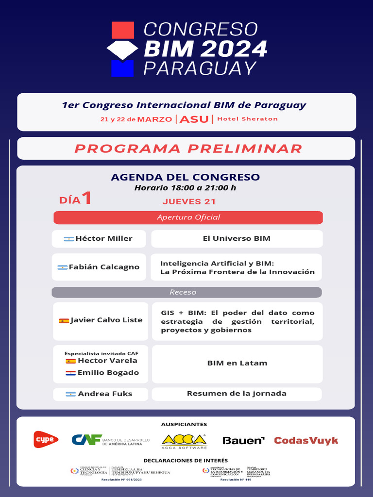 Programa Preliminar CONGRESO BIM PY | PDF | Informática
