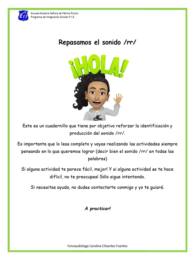 Practica el Sonido /rr/ en Casa | PDF