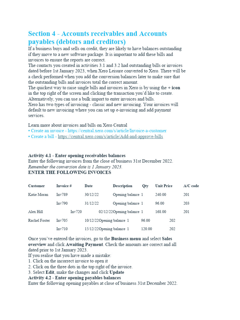 Section 4 AR AND AP | PDF | Accounts Payable