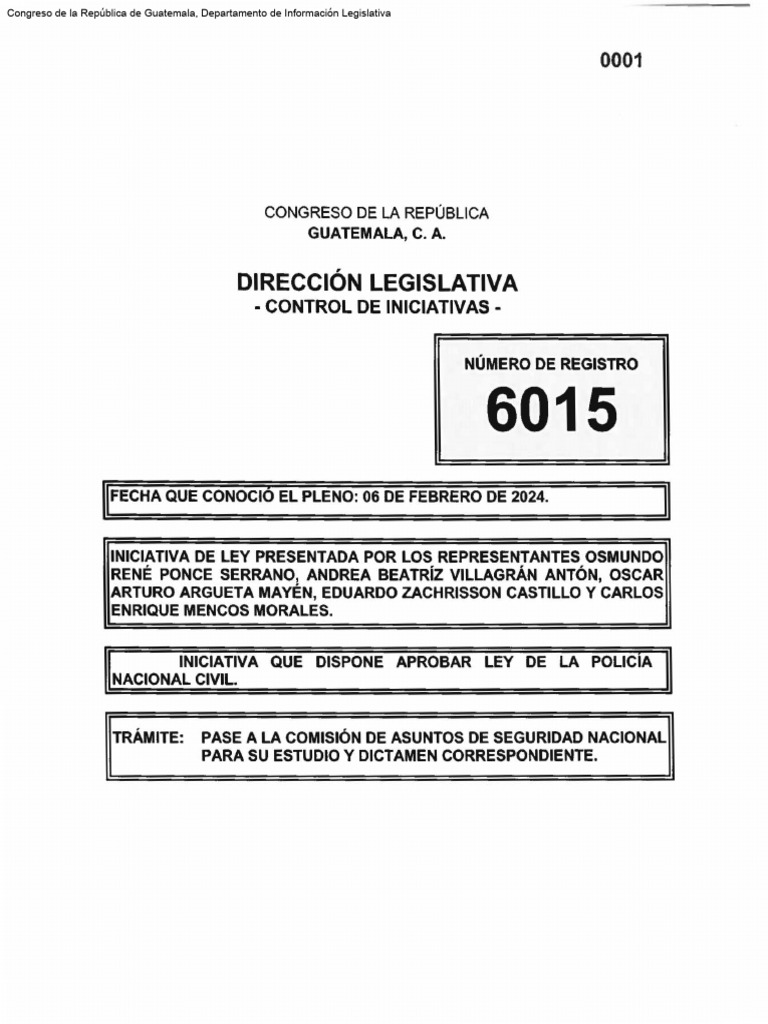Nueva Ley de La PNC-2024 | PDF | Policía | Guatemala