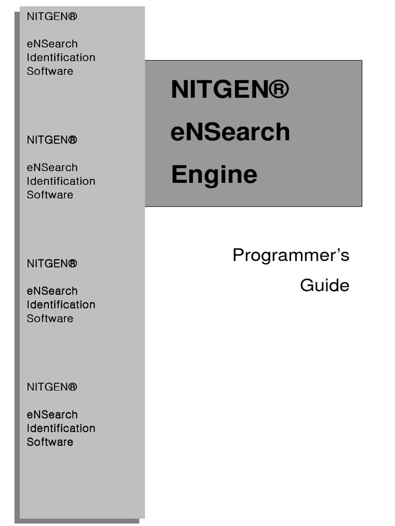 KR eNSearch SDK Programmer's Guide DC1-0030A Rev D | PDF