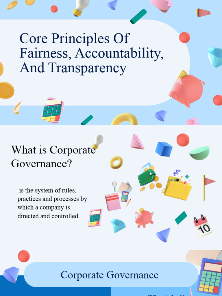 CORE PRINCIPLES OF FAIRNESS, ACCOUNTABILITY, AND TRANSPARENCY | PDF ...