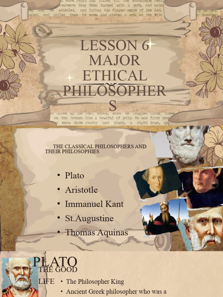 Major Ethical Philosophers Overview | PDF | Thomas Aquinas | Plato