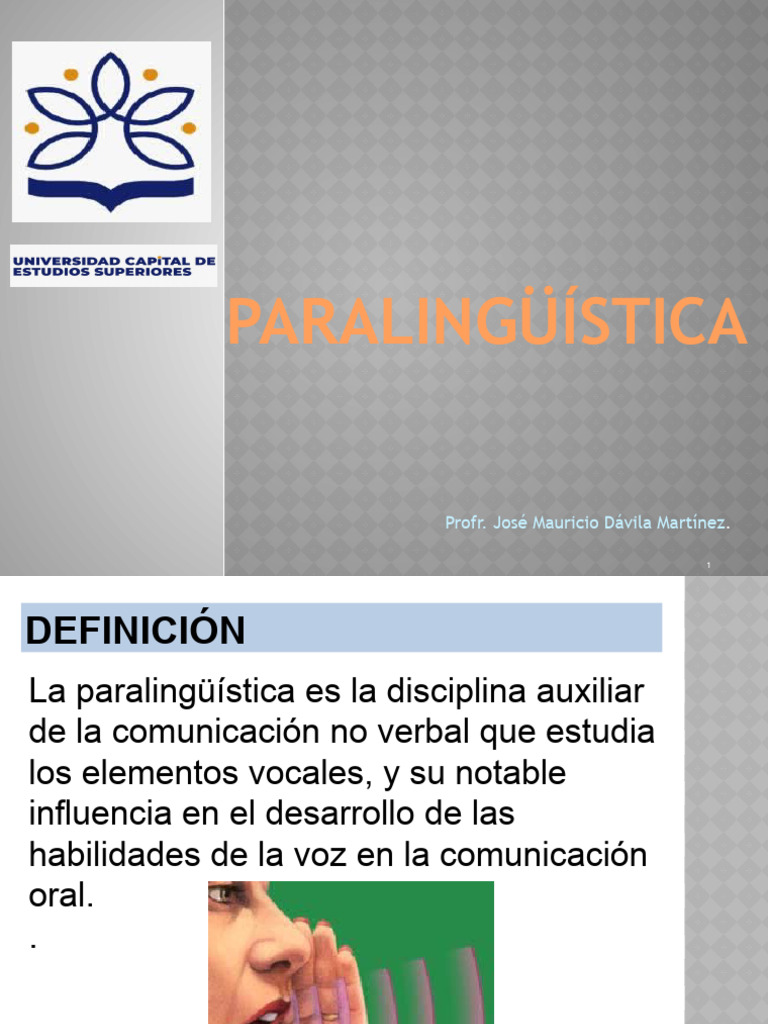 09. Paralingüística | PDF | Sonido | Comunicación