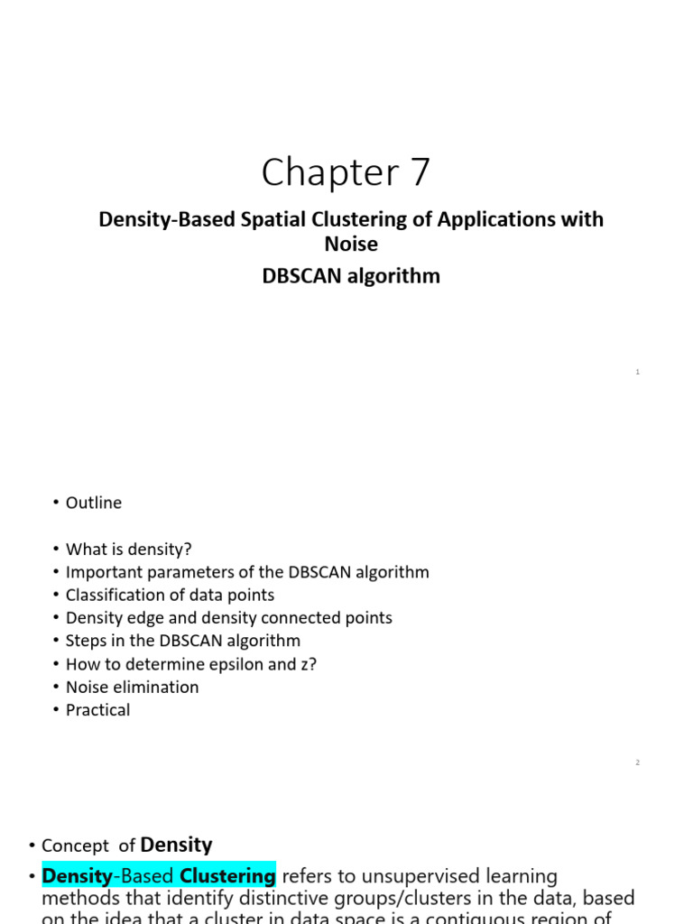 Understanding DBSCAN Clustering Algorithm | PDF | Cluster Analysis | Theoretical Computer Science