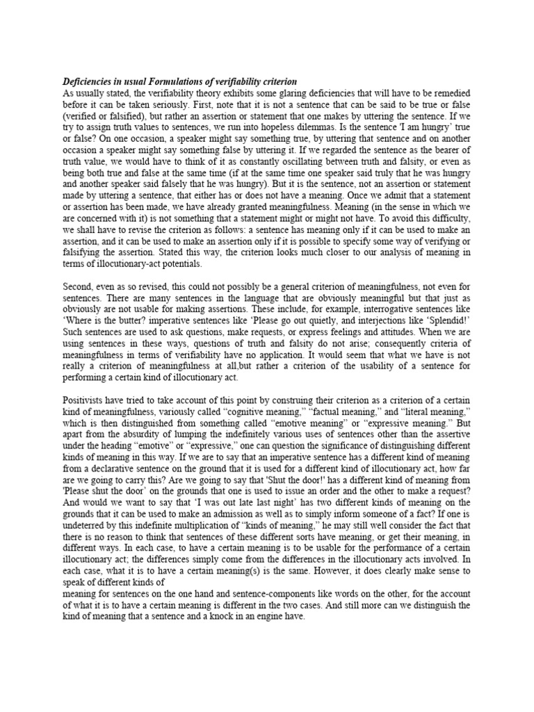 The philosophy of language is even less well | PDF | Hypothesis ...