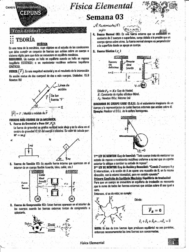 Semana 3. Estática I | PDF
