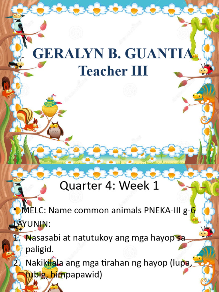 Ppt-Animals Quarter 4 Week 1 | PDF