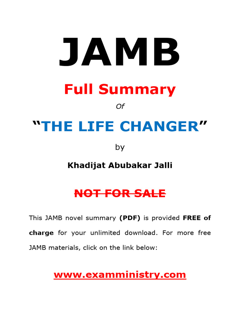 The Life Changer Summary | PDF