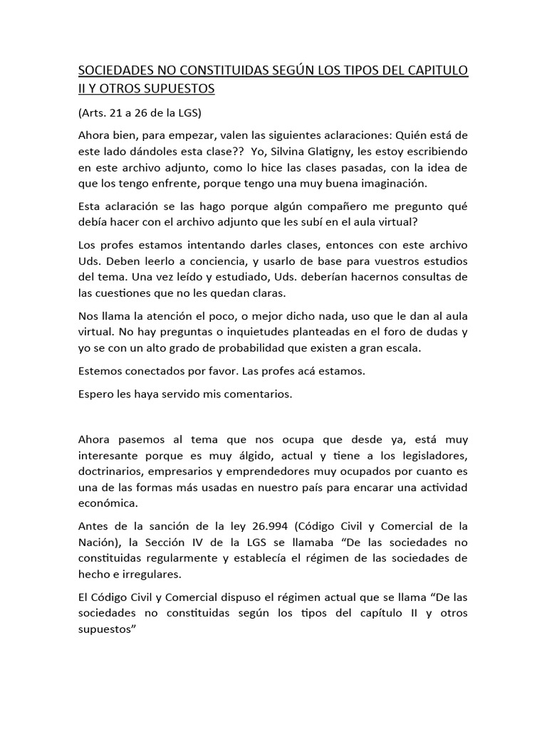 Sociedades de La Sección Cuarta | PDF | Sociedad | Caso de ley