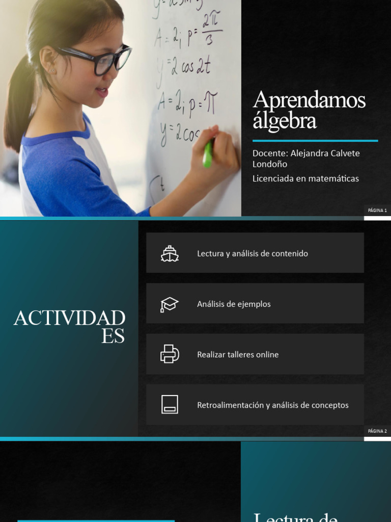 Actividad Aprendamos Álgebra | PDF | Ciencia cognitiva | Modificación de comportamiento