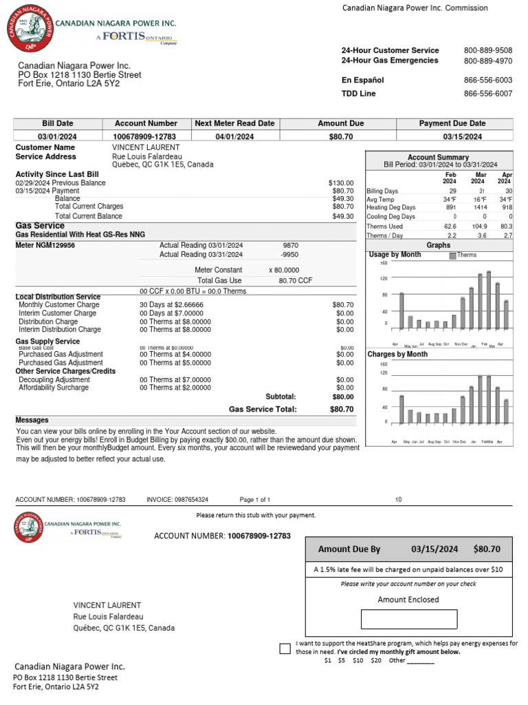 Canadian Niagara Power Inc | PDF | Fee