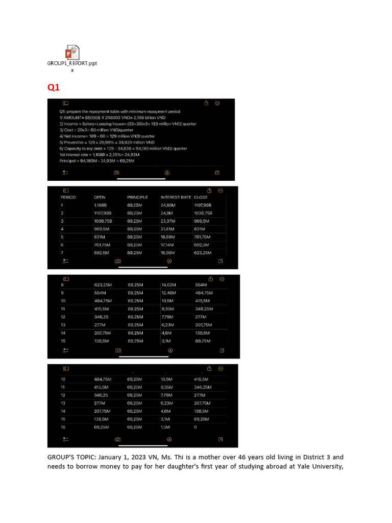 Answer Group1 - Report | PDF | Loans | Banks