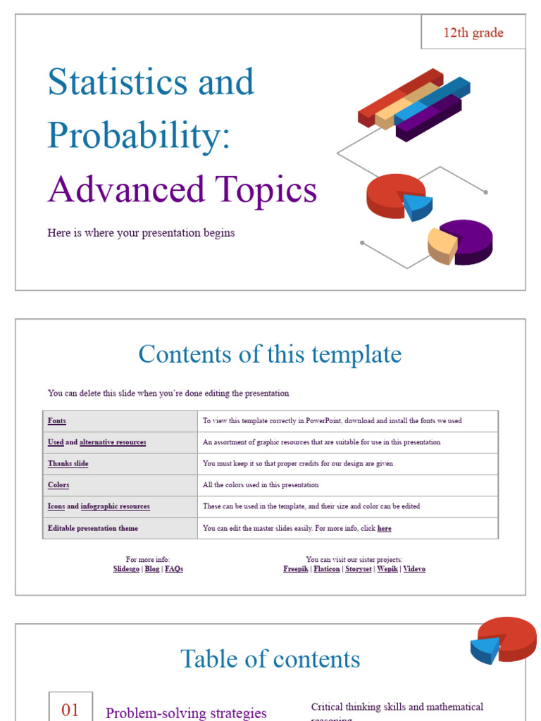 Statistics and Probability Advanced Topics 12th Grade | PDF | Mathematics | Planets