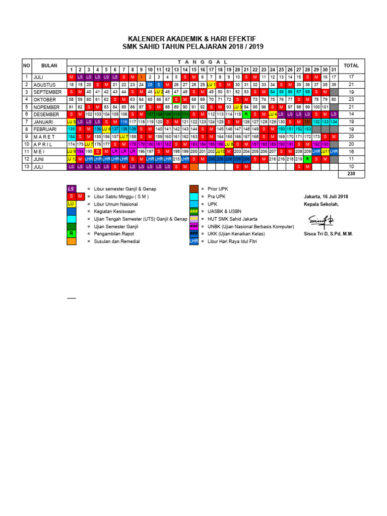 02. Kalender Kegiatan Sekolah_2021 2022 | PDF