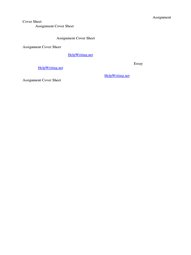 Swinburne Assignment Cover Sheet | PDF | Essays | Academic Publishing