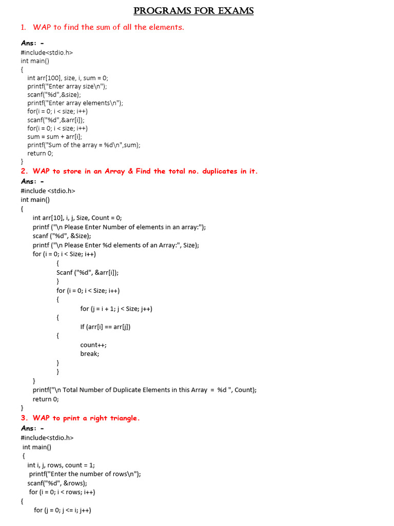 Important Programs For Exams | PDF | Fahrenheit | Computer Engineering