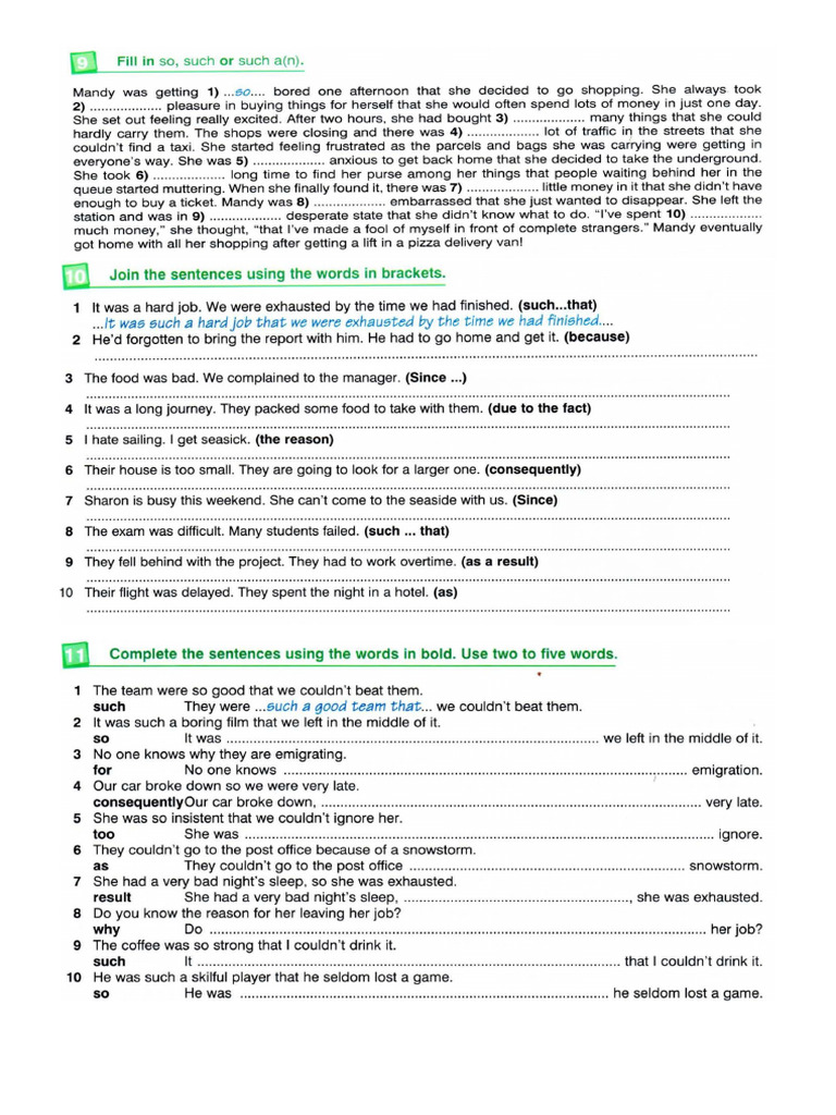 Clauses of Reason & Result | PDF