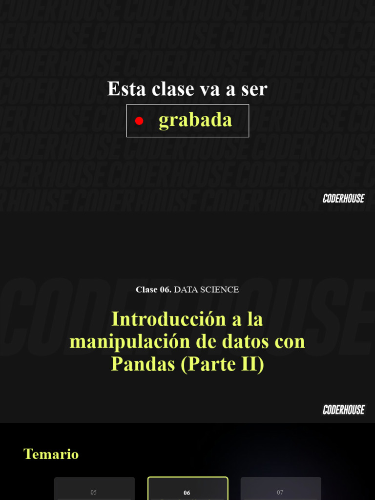 Clase 6 - Introducción A La Manipulación de Datos Con Pandas (Parte II) | PDF | Python (lenguaje ...