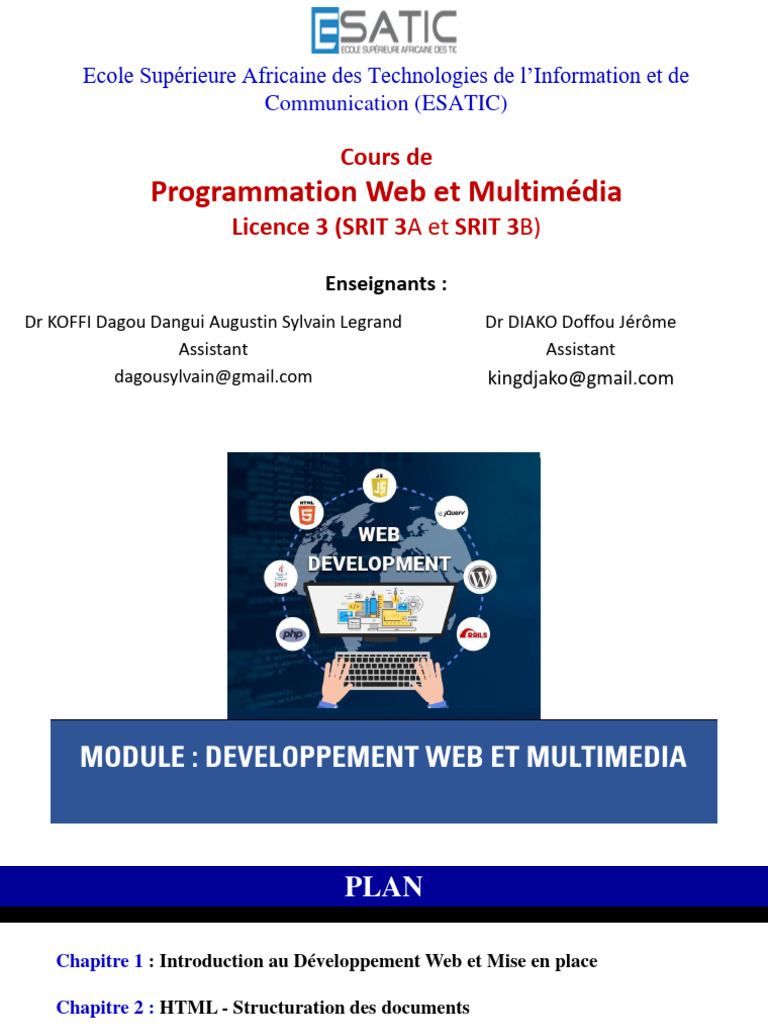 Programmation Web Et Multimedia - Chapitre 3 | PDF | Programmation web | Langage de balisage