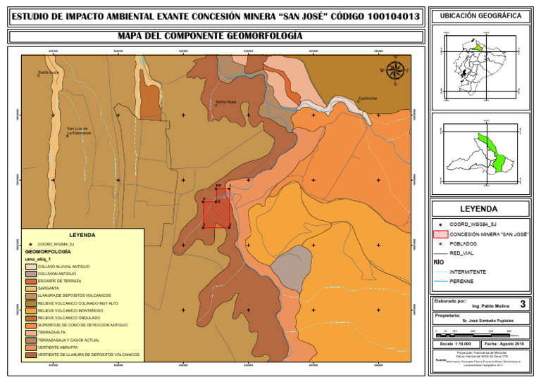 3 Mapa Del Componente Geomorfología | PDF | Terreno | Morfología