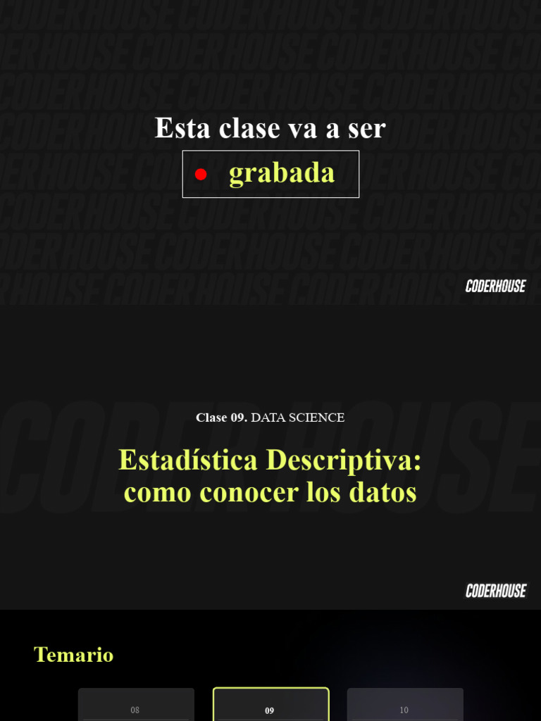 Clase 9 - Estadística Descriptiva - Como Conocer Los Datos | PDF ...