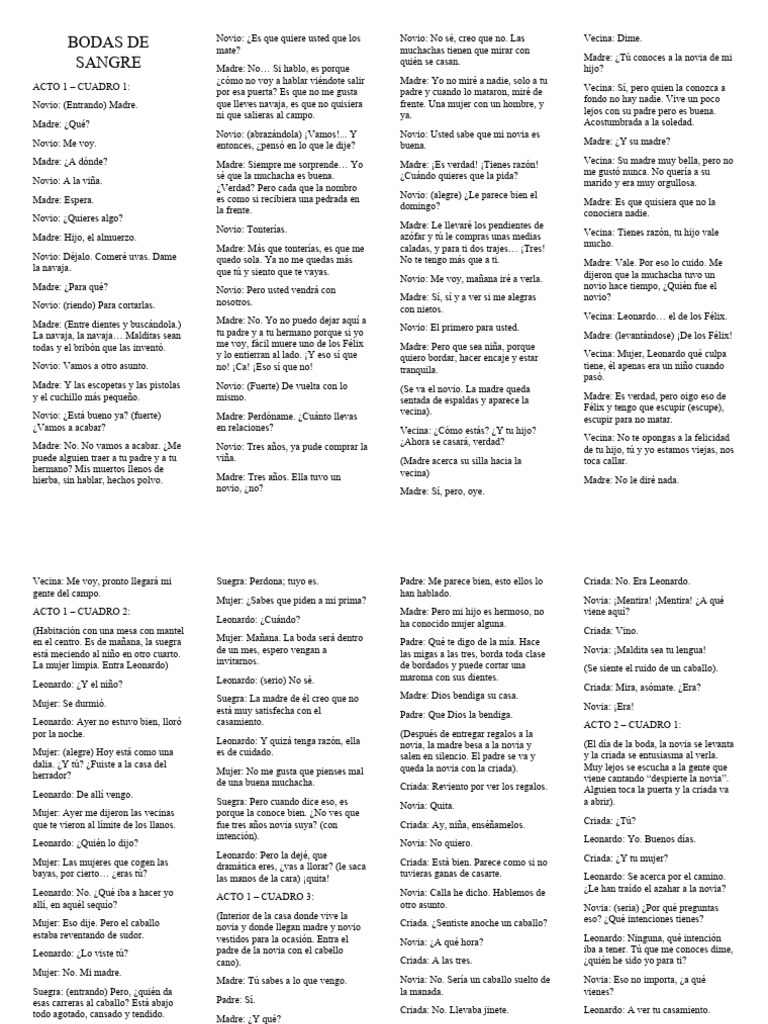 Bodas de Sangre | PDF