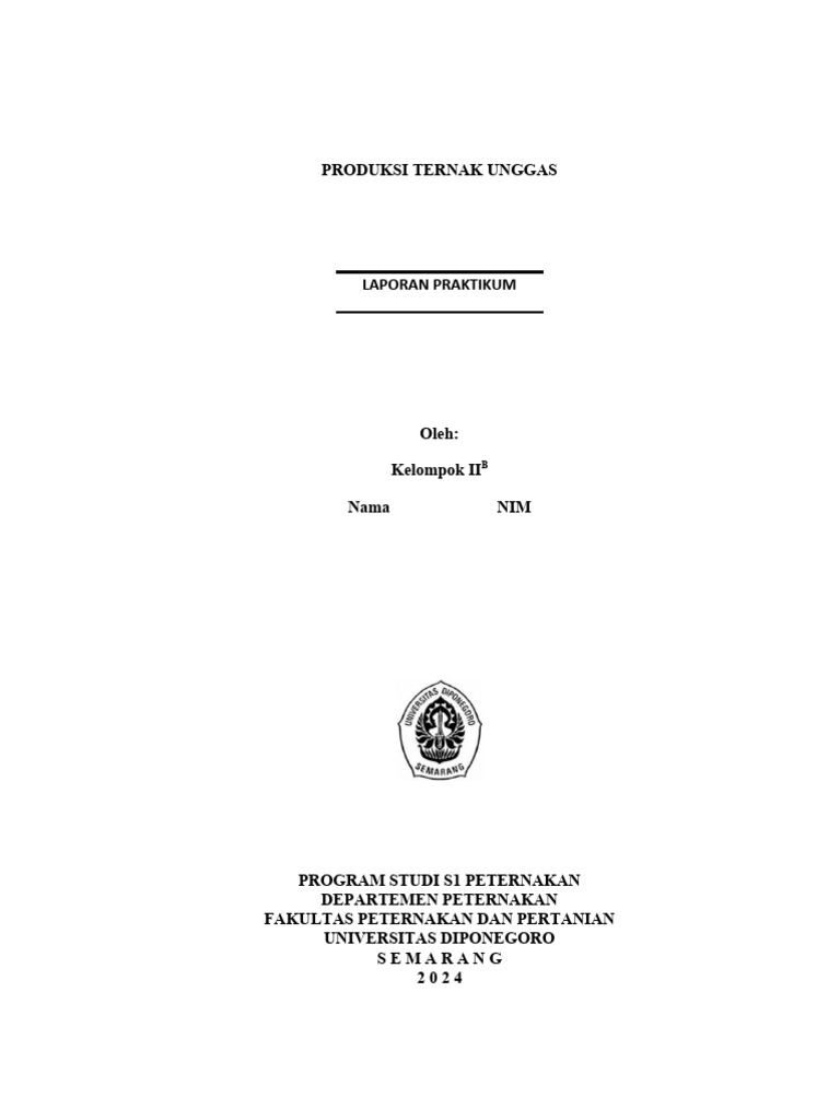 Format Laporan Akhir Praktikum Ptu 2024 | PDF