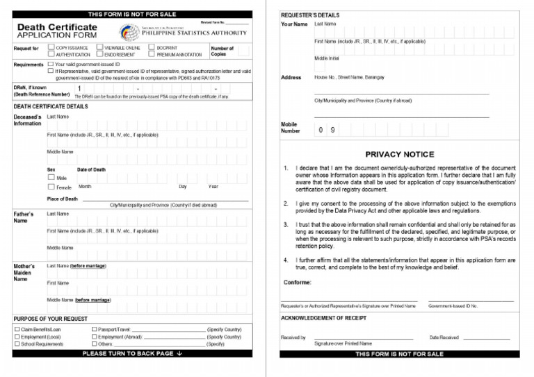 Death Cert Form | PDF
